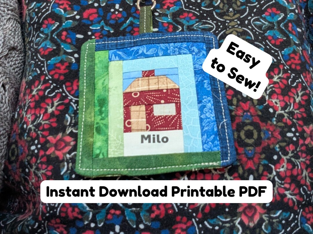 Quilter’s Name Tag Pattern Tutorial | Paper Pieced & Traditional ...