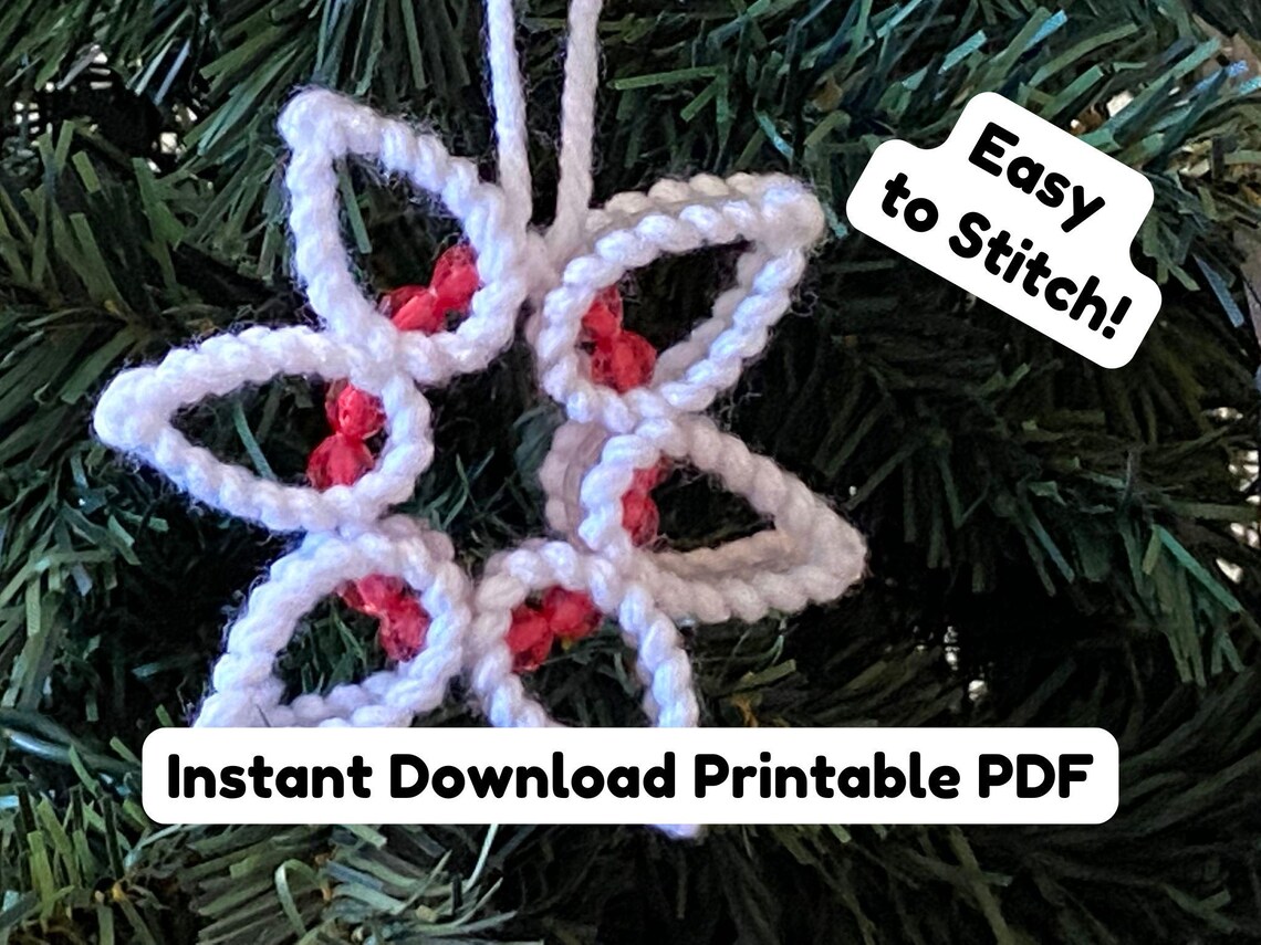 Plastic Canvas Snowflake Ornament Pattern: Beginner-friendly Christmas ...