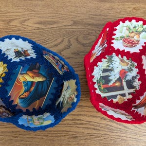 Recycle Old Christmas Greeting Cards Into a Basket Tutorial - PDF ...