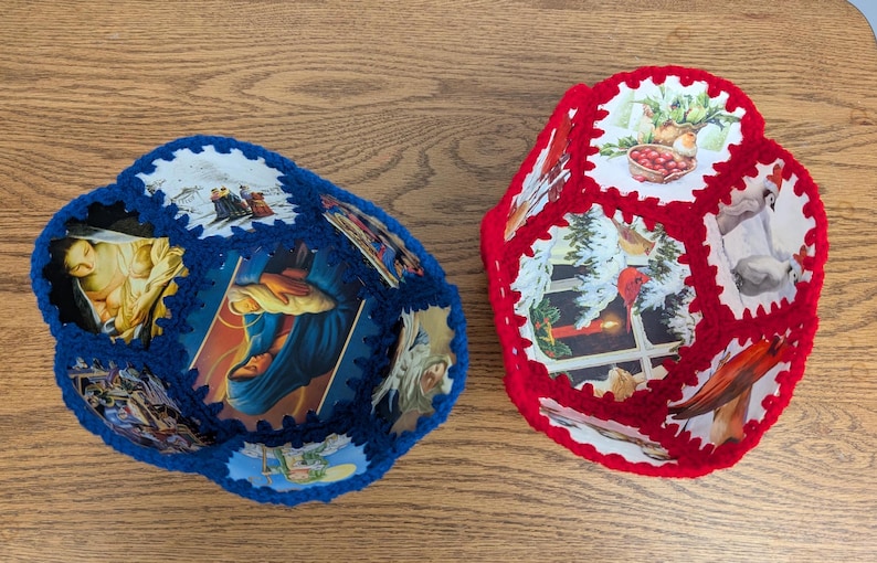 Recycle Old Christmas Greeting Cards Into a Basket Tutorial - PDF ...