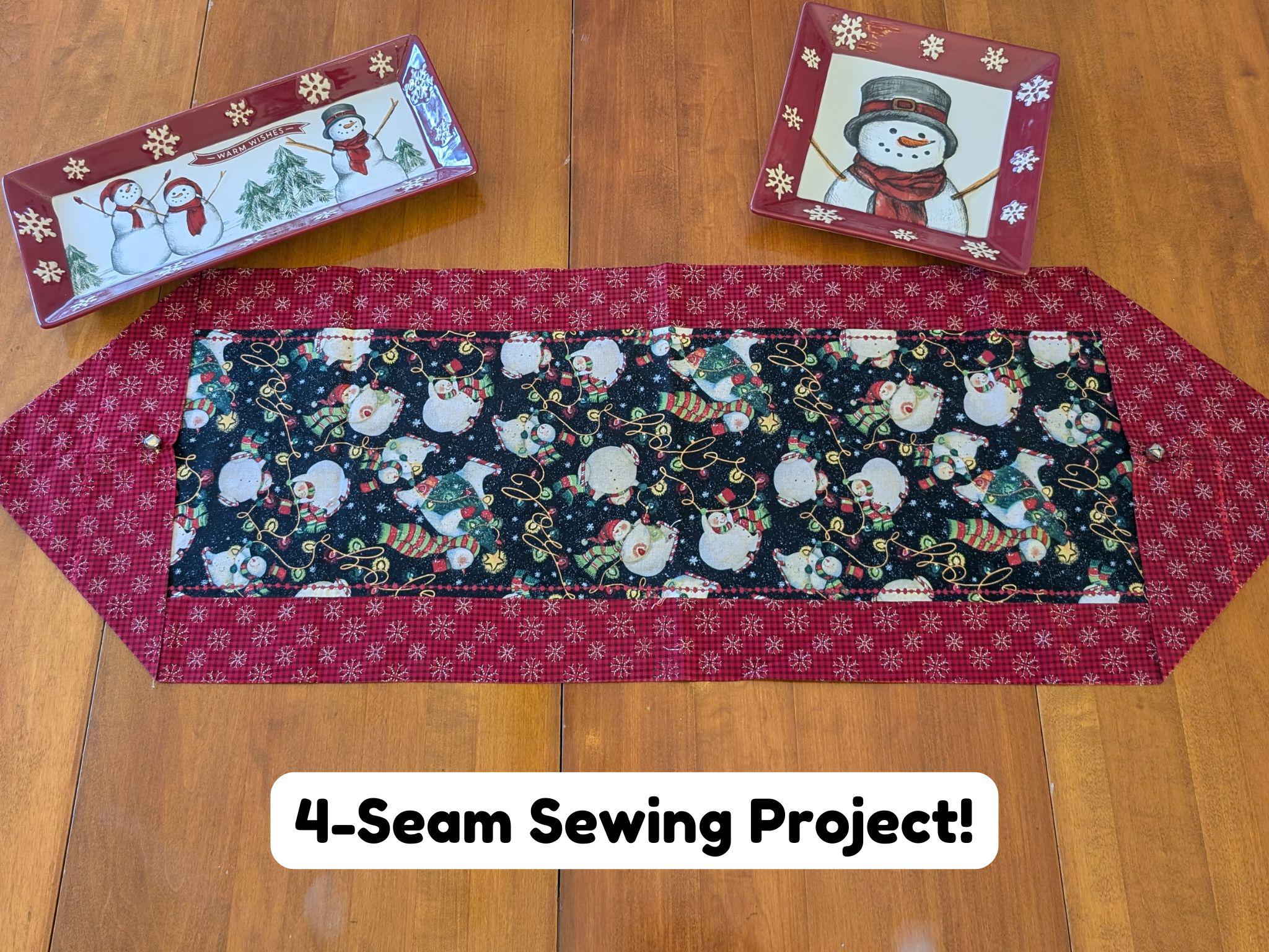 15 Minute Table Runner Pattern PDF Download, 4 Seam Table Runner ...