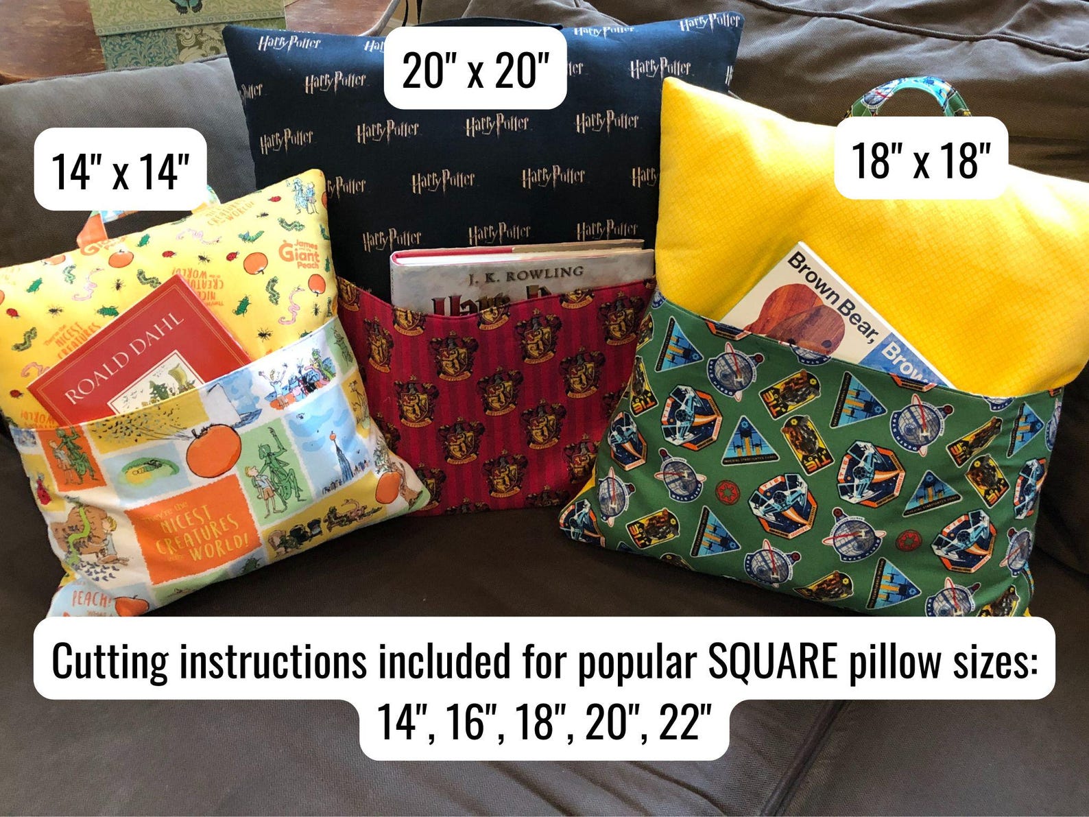 Reading Pillow Sewing Tutorial: DIY Book Pocket Pillow Pattern - 5 ...