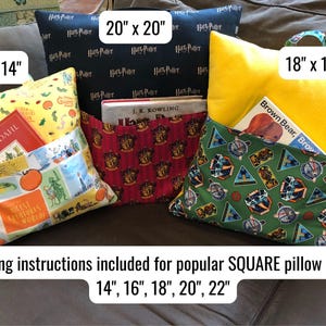 Reading Pillow Sewing Tutorial: DIY Book Pocket Pillow Pattern - 5 ...