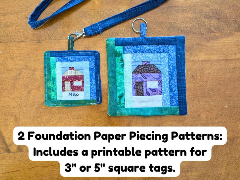 Quilter's Name Tag Pattern | Paper Pieced & Traditional (PDF Download ...