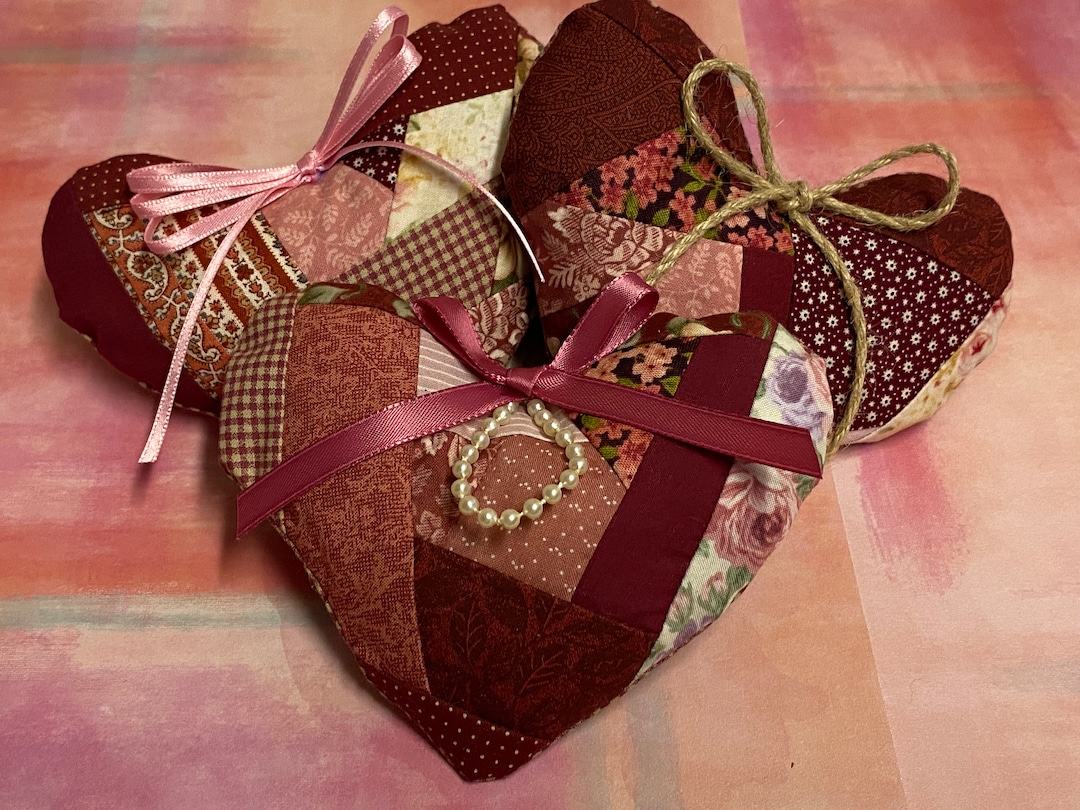 Crazy Patchwork Heart Quilt Pattern - PDF Download - Etsy