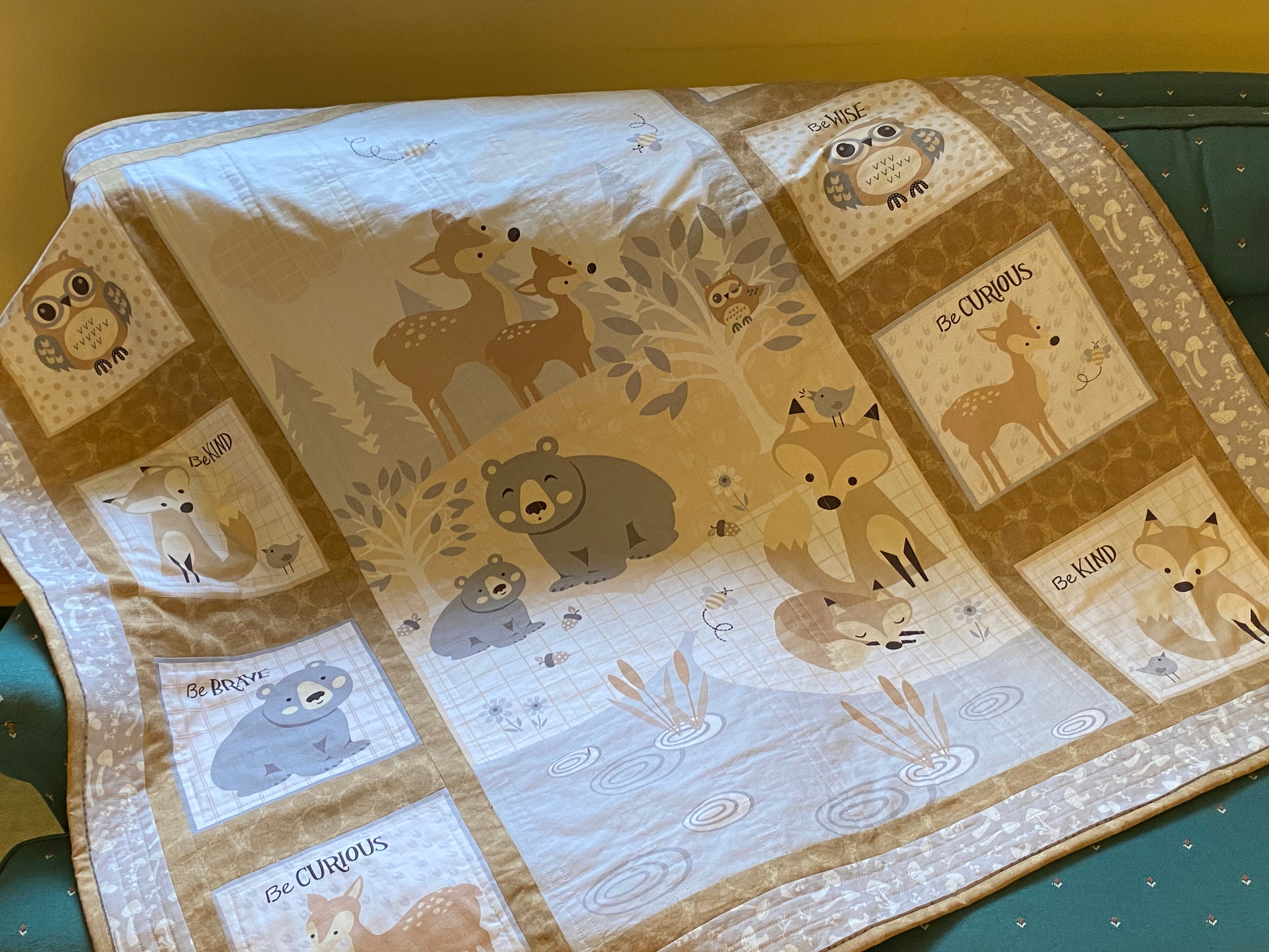 Woodland Forest Friends Baby Panel Quilt Pattern & Tutorial - Etsy Canada