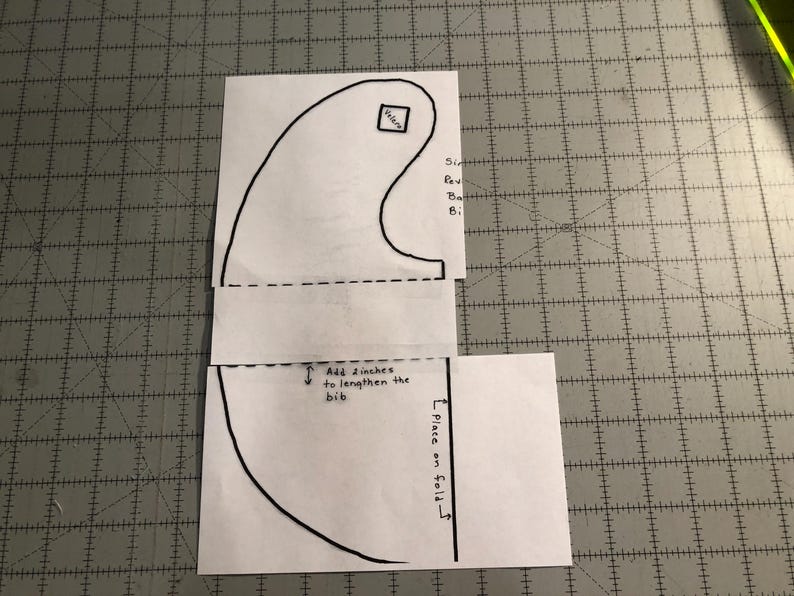 Sew a Reversible Baby Bib (printable Pattern Included) - PDF Download ...
