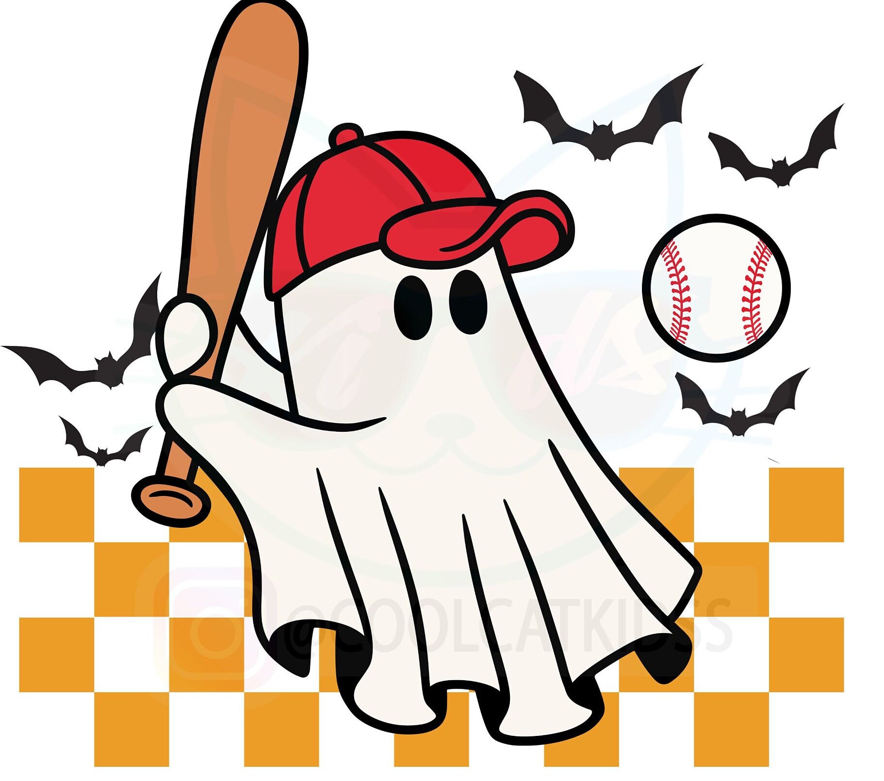 Baseball Ghost Png, PNG/ Digital Download, Instant Download, Cute PNG ...