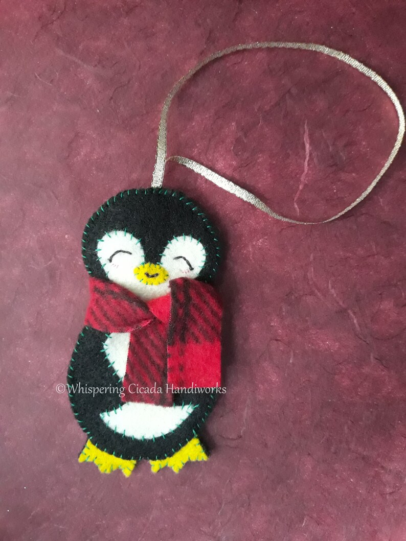 Felt Penguin Handmade Christmas Tree Ornament Holiday | Etsy
