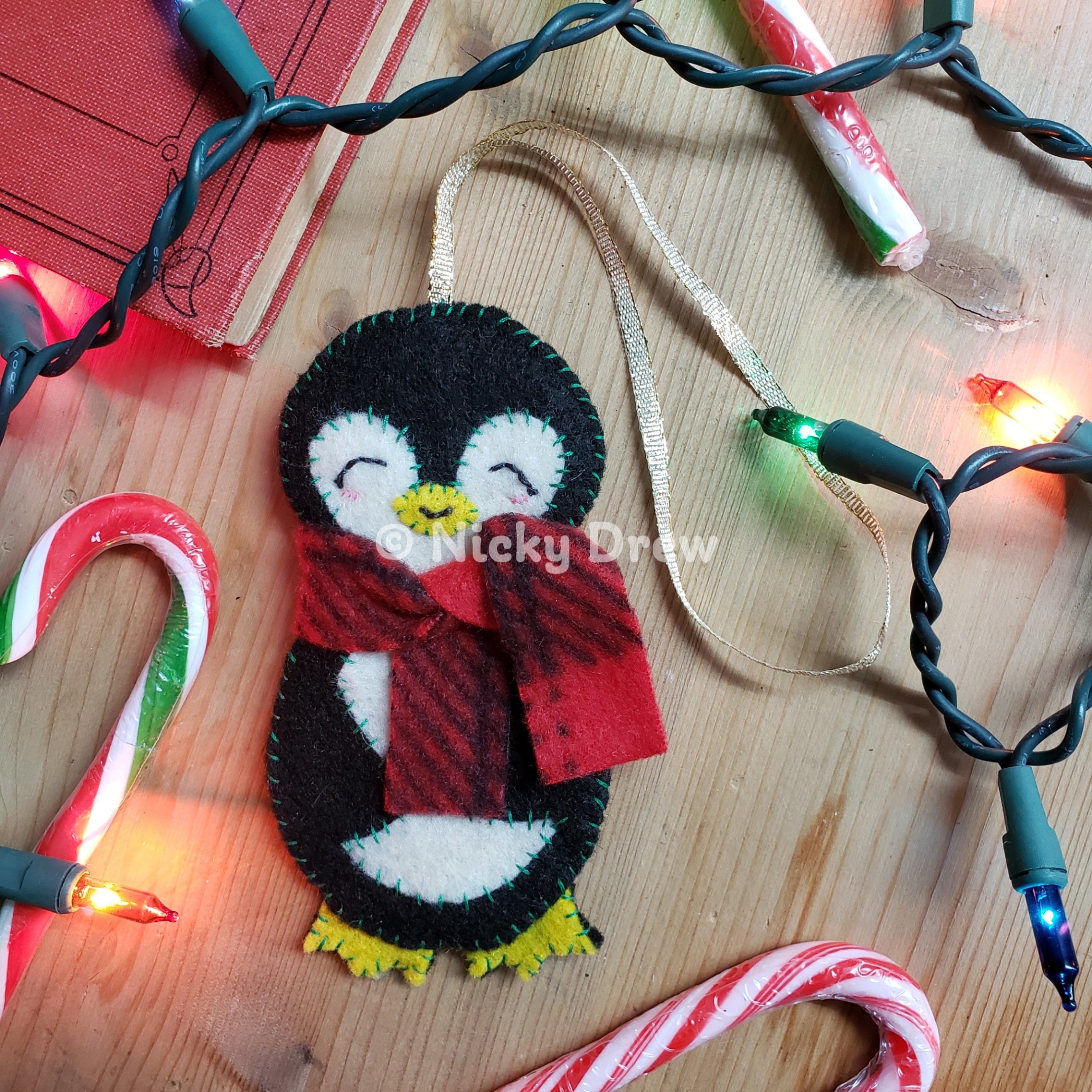 Felt Penguin Handmade Christmas Tree Ornament, Holiday Decoration - Etsy