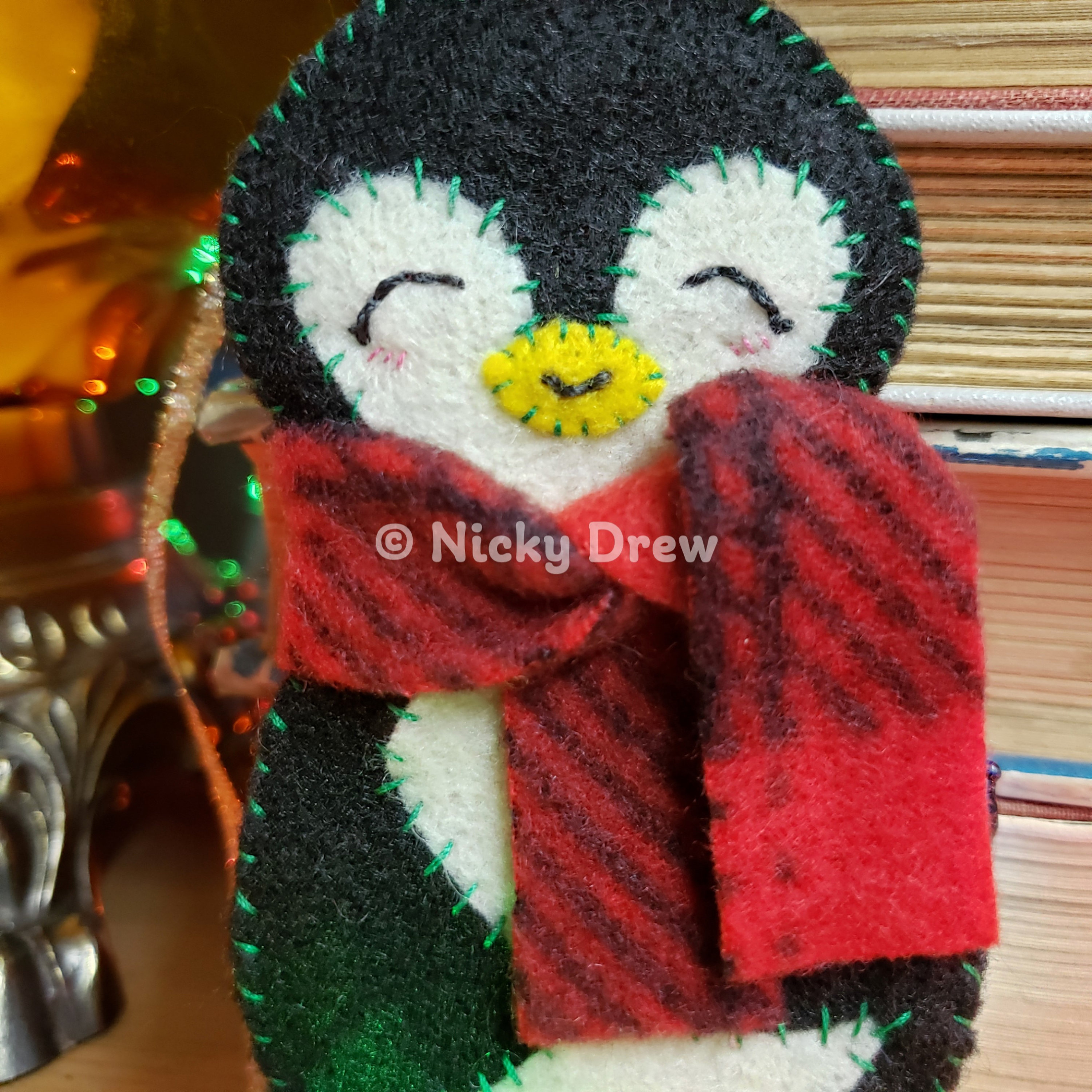 Felt Penguin Handmade Christmas Tree Ornament, Holiday Decoration - Etsy