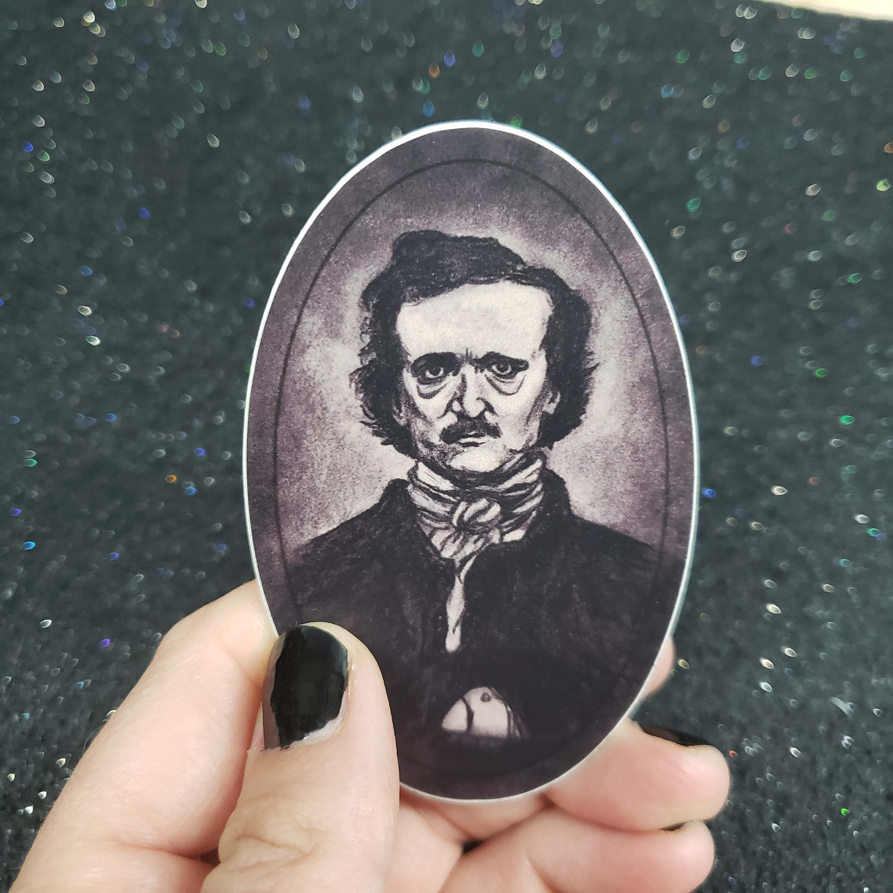 Vinyl Edgar Allen Poe Portrait Sticker — Nicky Drew