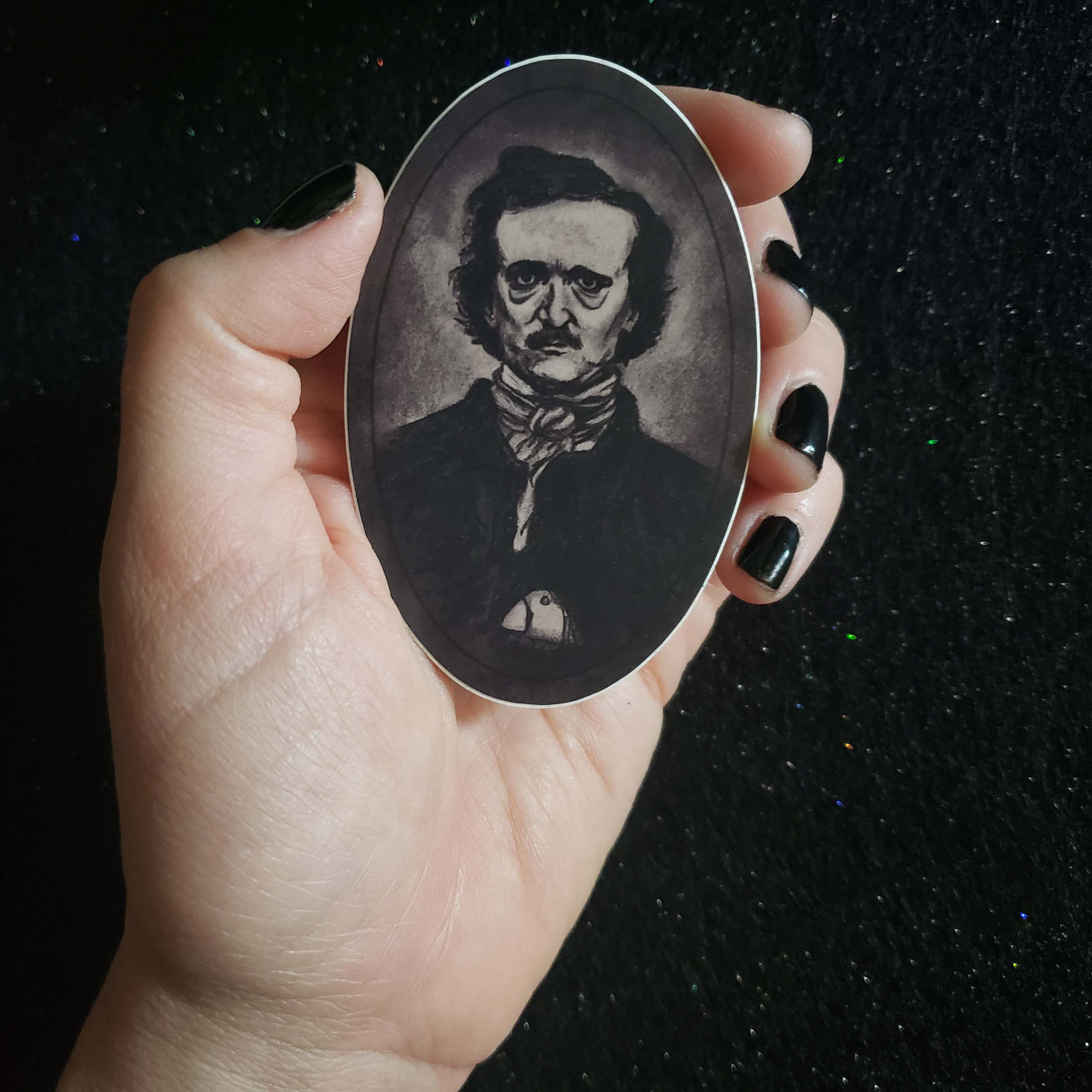 Vinyl Edgar Allen Poe Portrait Sticker — Nicky Drew