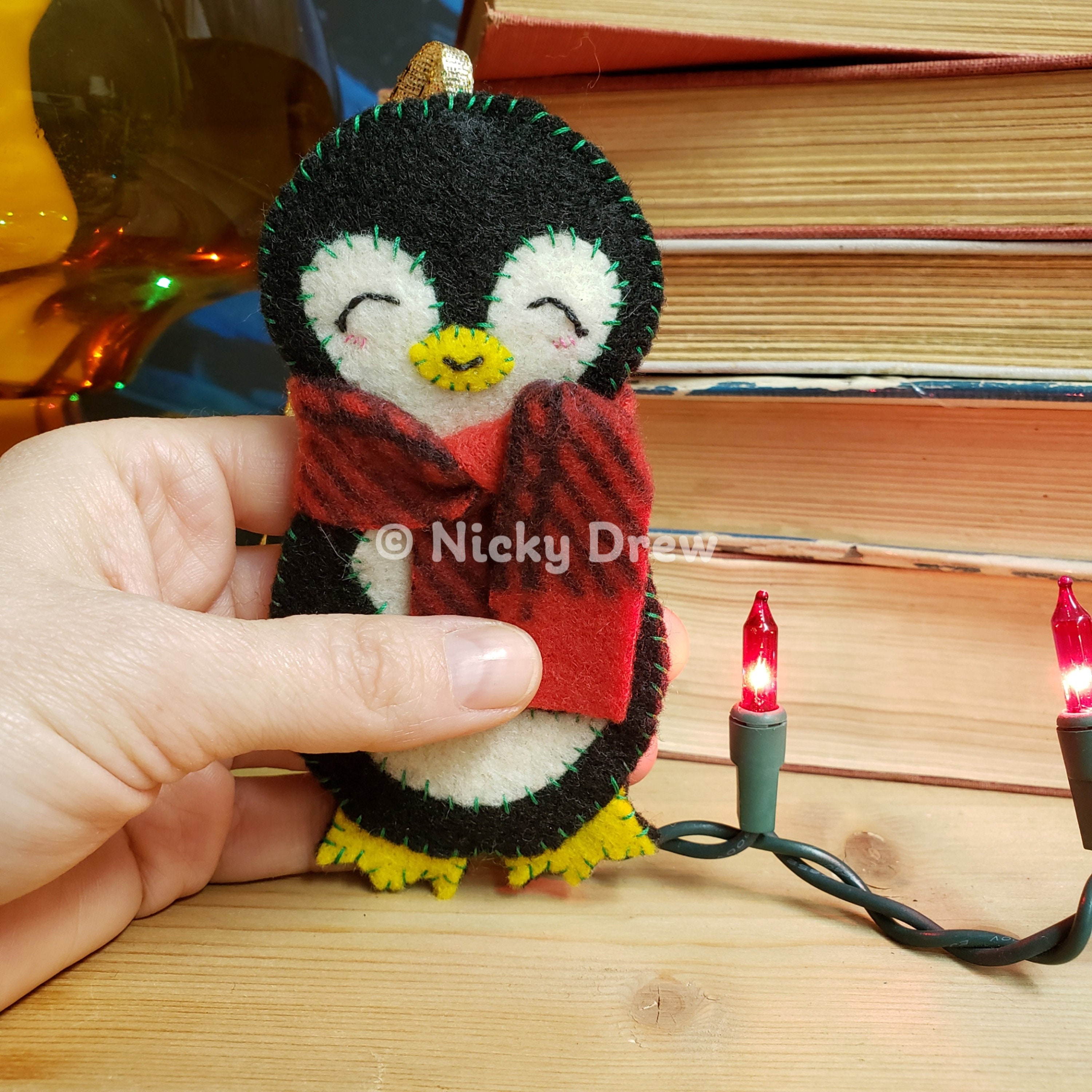 Felt Penguin Handmade Christmas Tree Ornament, Holiday Decoration - Etsy
