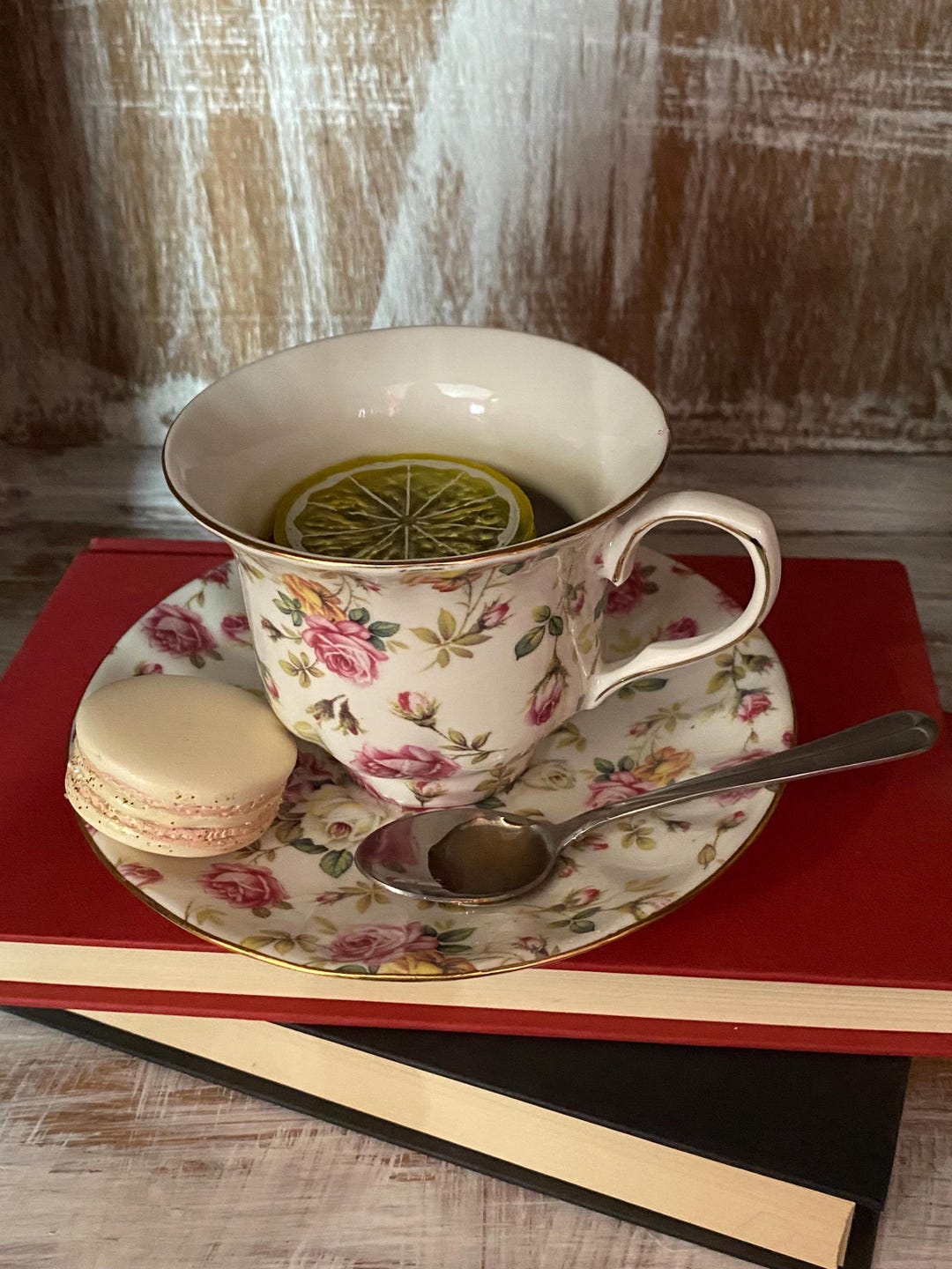 Fake/faux Tea - Vintage Teacup Lemon Tea Set - Decor - Staging - Photo ...