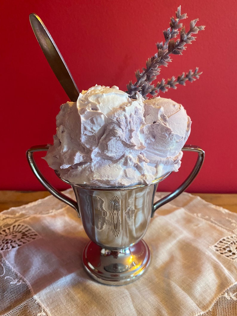 Faux Lavender Ice Cream Sundae Vintage Style lavender Flower Gelato ...