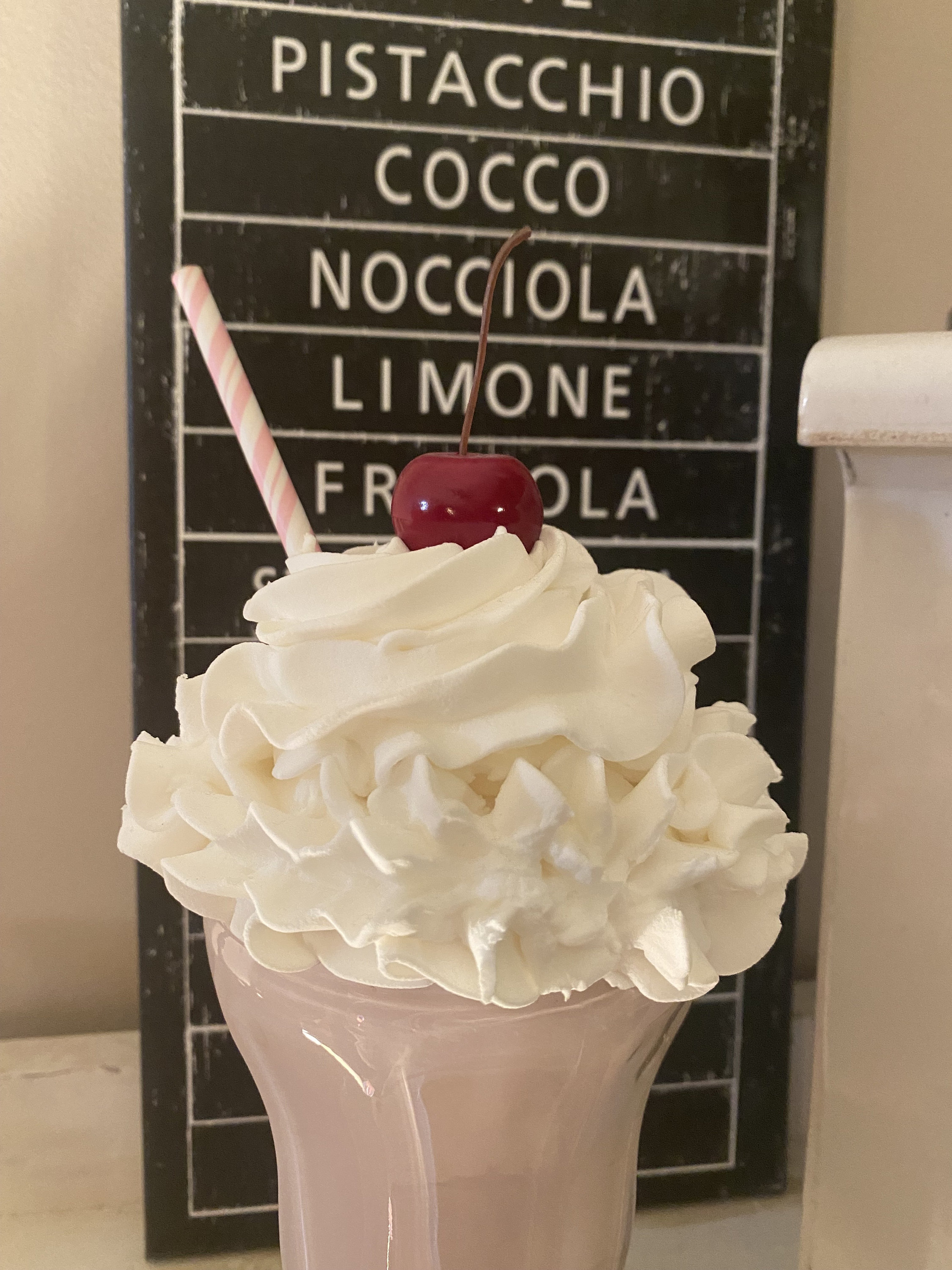 Faux Pink Ice Cream Milkshake Prop-display-staging - Etsy