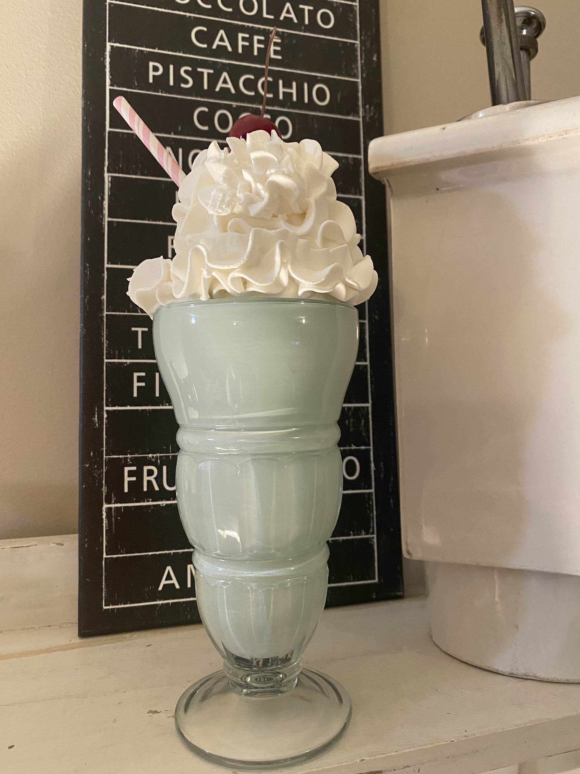 Faux Mint Ice Cream Milkshake Prop-display-staging - Etsy