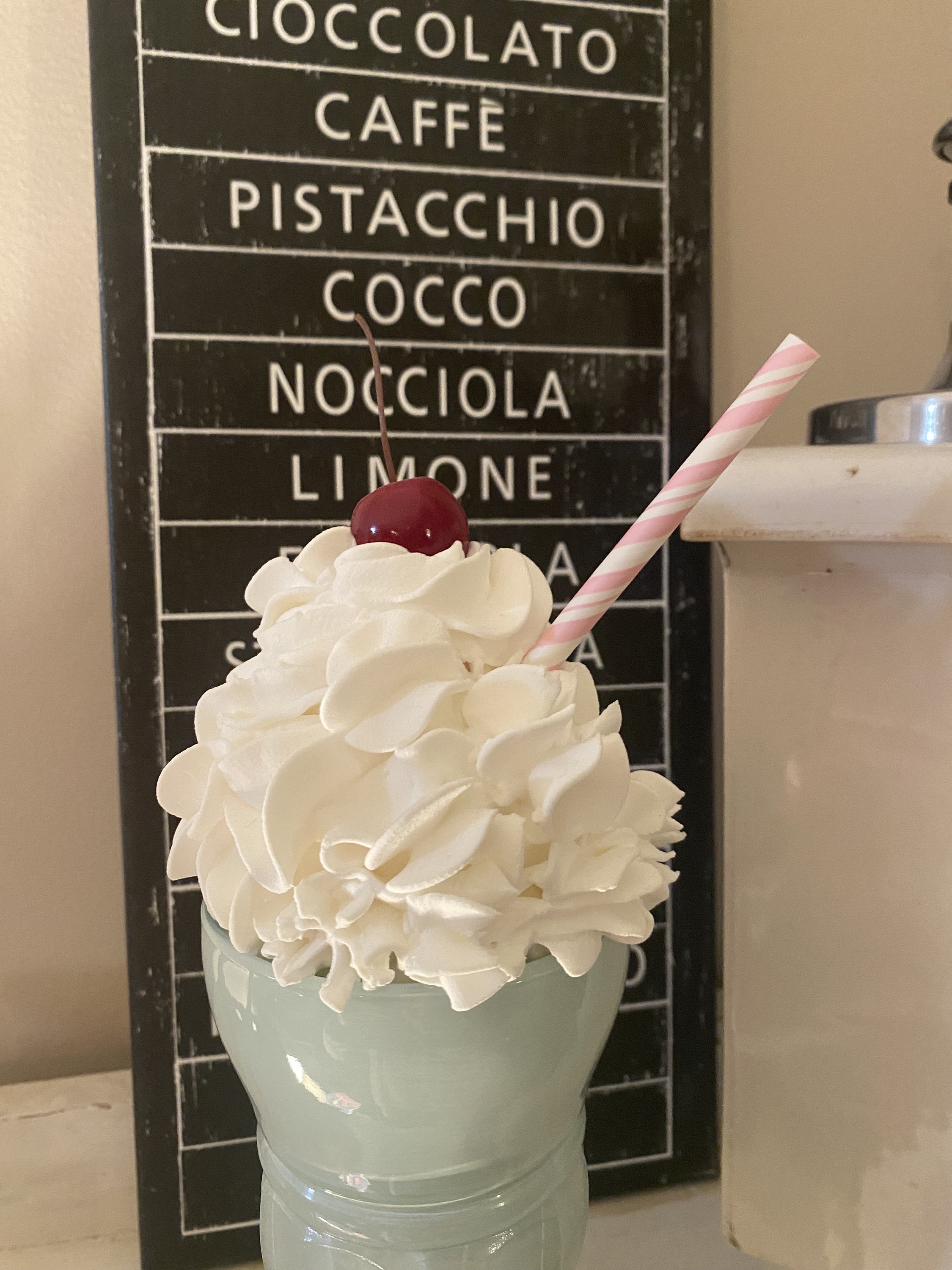Faux Mint Ice Cream Milkshake Prop-display-staging - Etsy