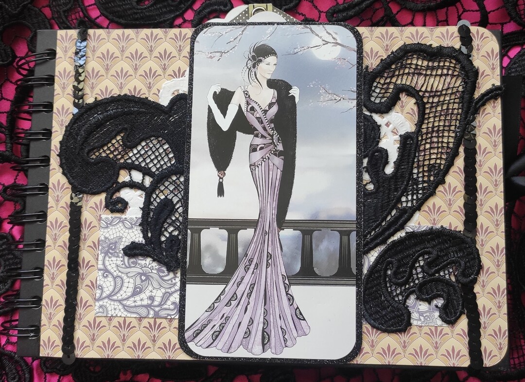Art Deco Roaring 20s Photo Album, Handmade Interactive Picture Album ...