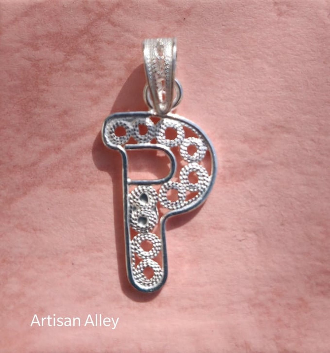 Silver 925 Filigree Letter Pendants, All Initials Available, A to Z ...