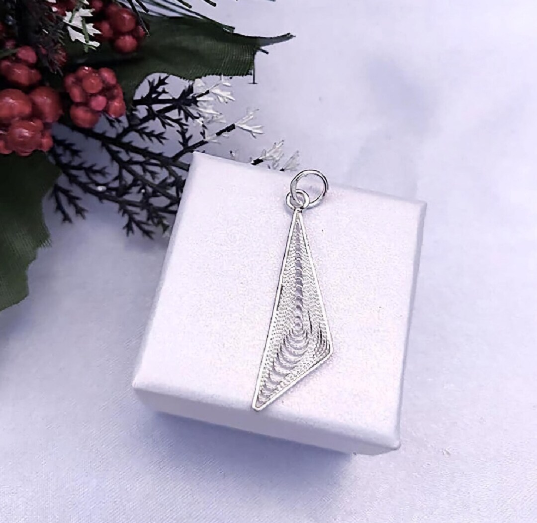 Silver 925 Filigree Pendant, Handmade in Malta, Jewelry Gift for Her ...