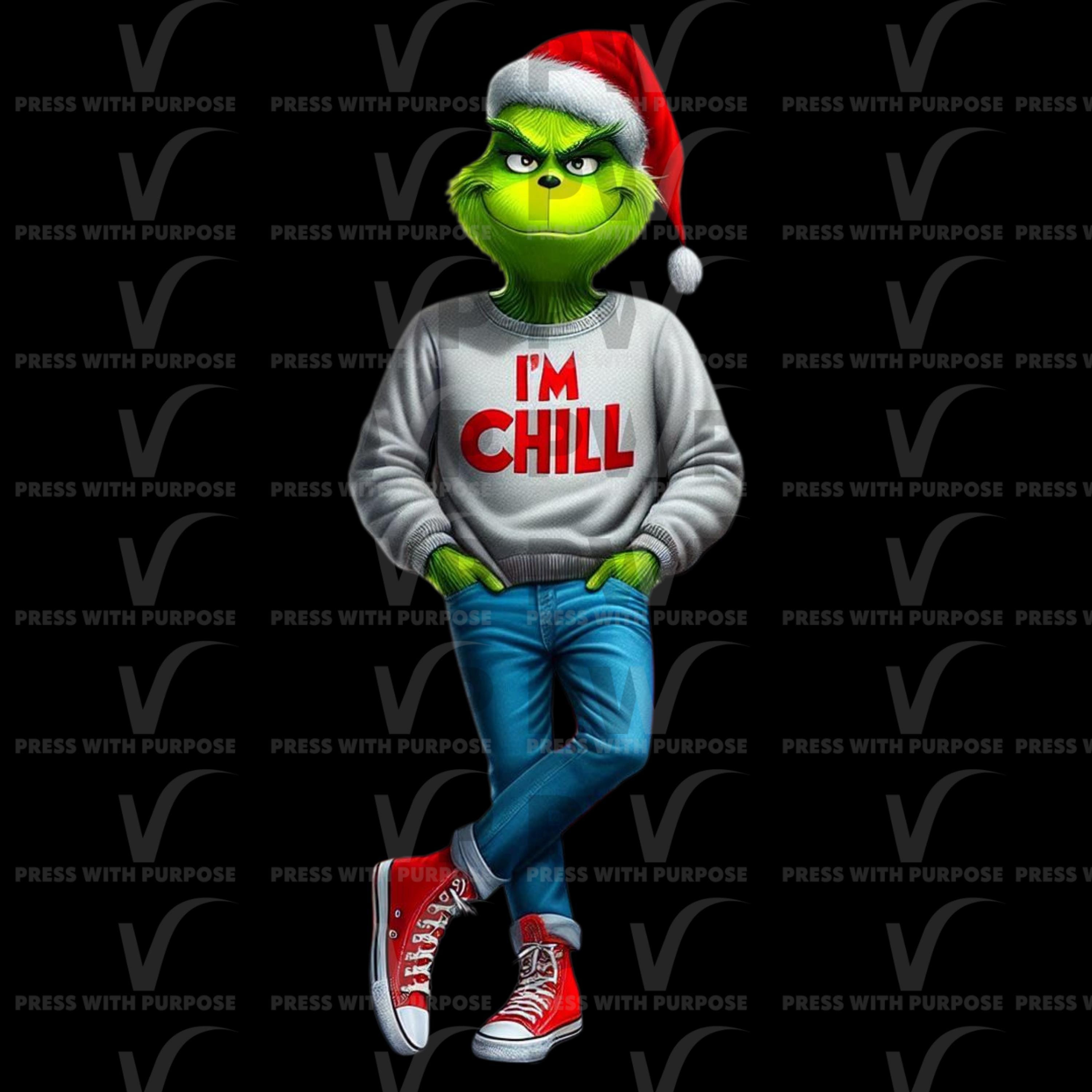 Grinch Png, Grinch Clipart, Chill Guy, Christmas Clipart, Digital ...