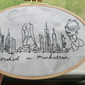 Chappell Roan naked in Manhattan Line Drawing Embroidery - Etsy Sweden