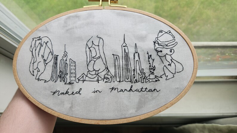 Chappell Roan naked in Manhattan Line Drawing Embroidery - Etsy Norway