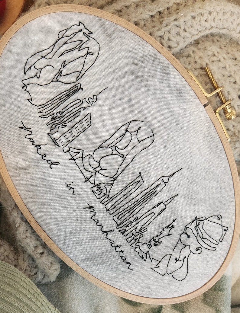 Chappell Roan naked in Manhattan Line Drawing Embroidery - Etsy