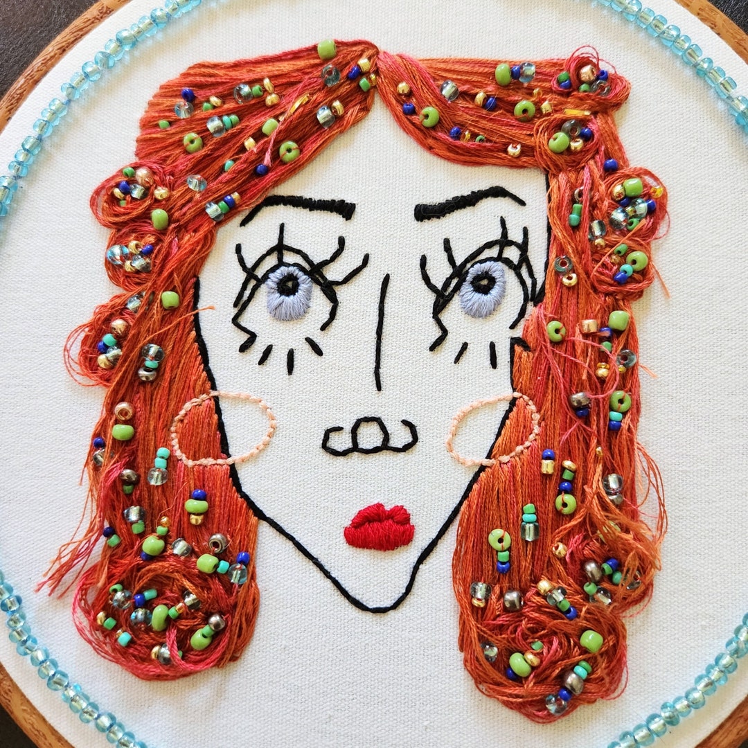 Face Art Beaded Embroidery 9