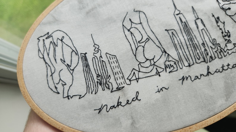 Chappell Roan naked in Manhattan Line Drawing Embroidery - Etsy