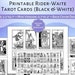 PRINTABLE Rider-waite Tarot Cards (black & White)| Printable Card Deck ...