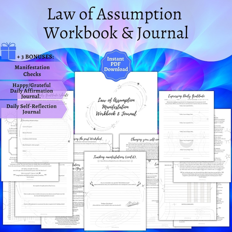 Law of Assumption PRINTABLE Workbook & Journal Reality Creator ...
