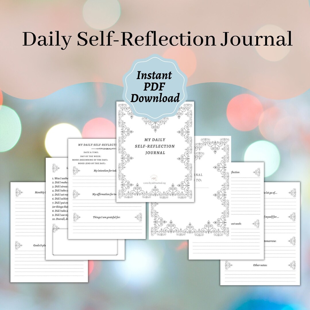 Printable Self-Reflection Journal Daily Self-Reflection - Etsy Österreich