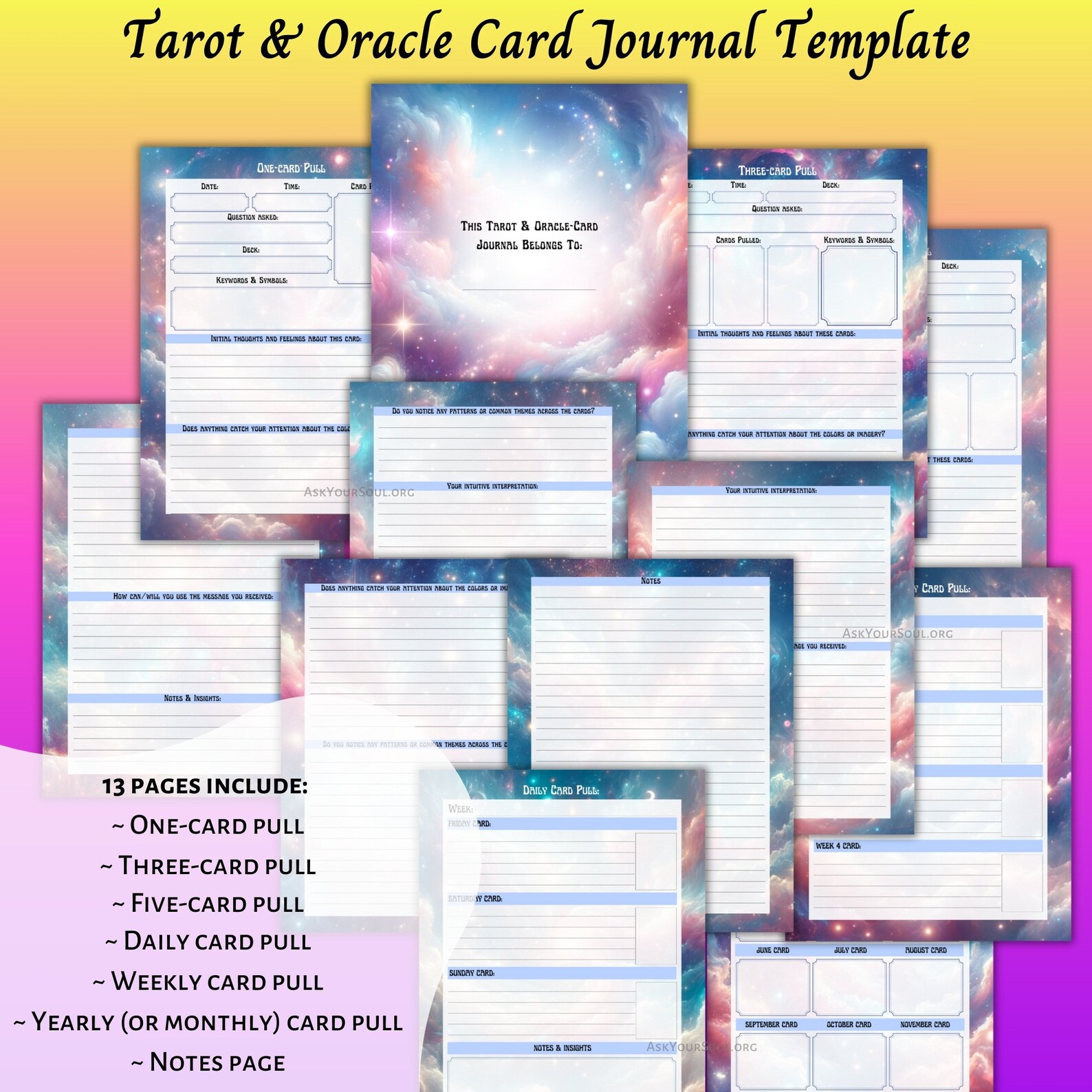60 Editable Personal Growth and Empowerment Self-improvement Oracle ...