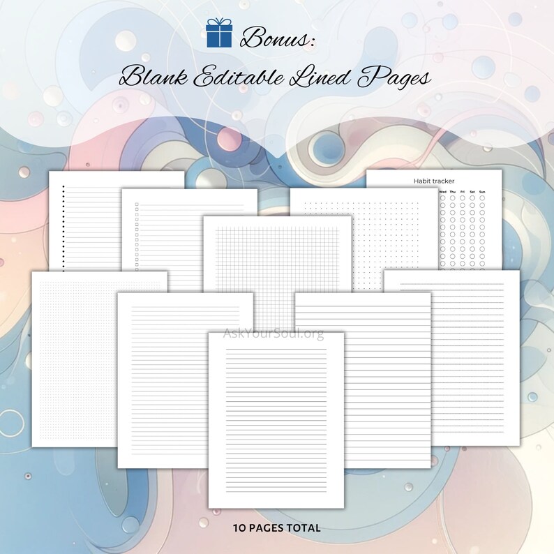 Editable Self-reflection Journal Canva Template Commercial & Personal ...