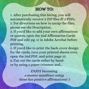 PRINTABLE Positive Affirmation Bundle Affirmation Worksheets - Etsy