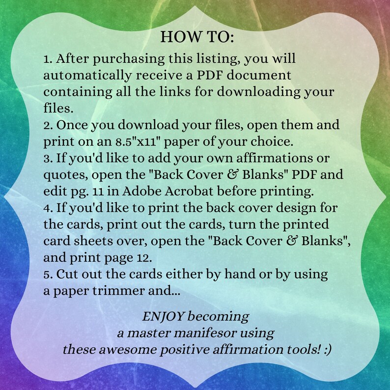 PRINTABLE Positive Affirmation Bundle Affirmation Worksheets Tracker ...