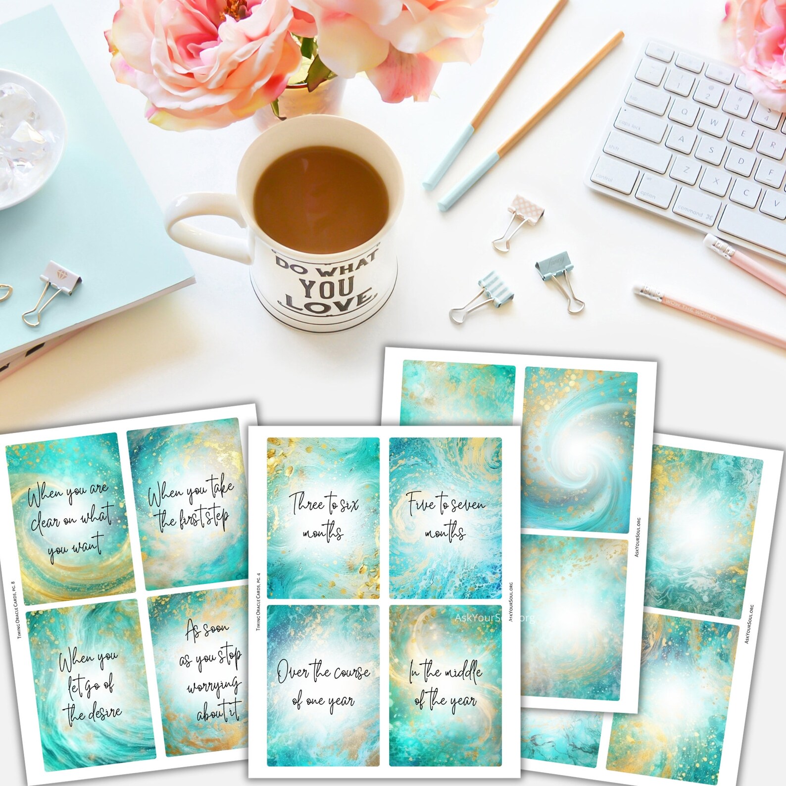 60 PRINTABLE Timing Oracle Cards Personal Use Divine Timing Deck ...