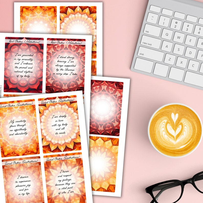 PRINTABLE Chakra Affirmation Cards Personal Use Spiritual Guidance ...