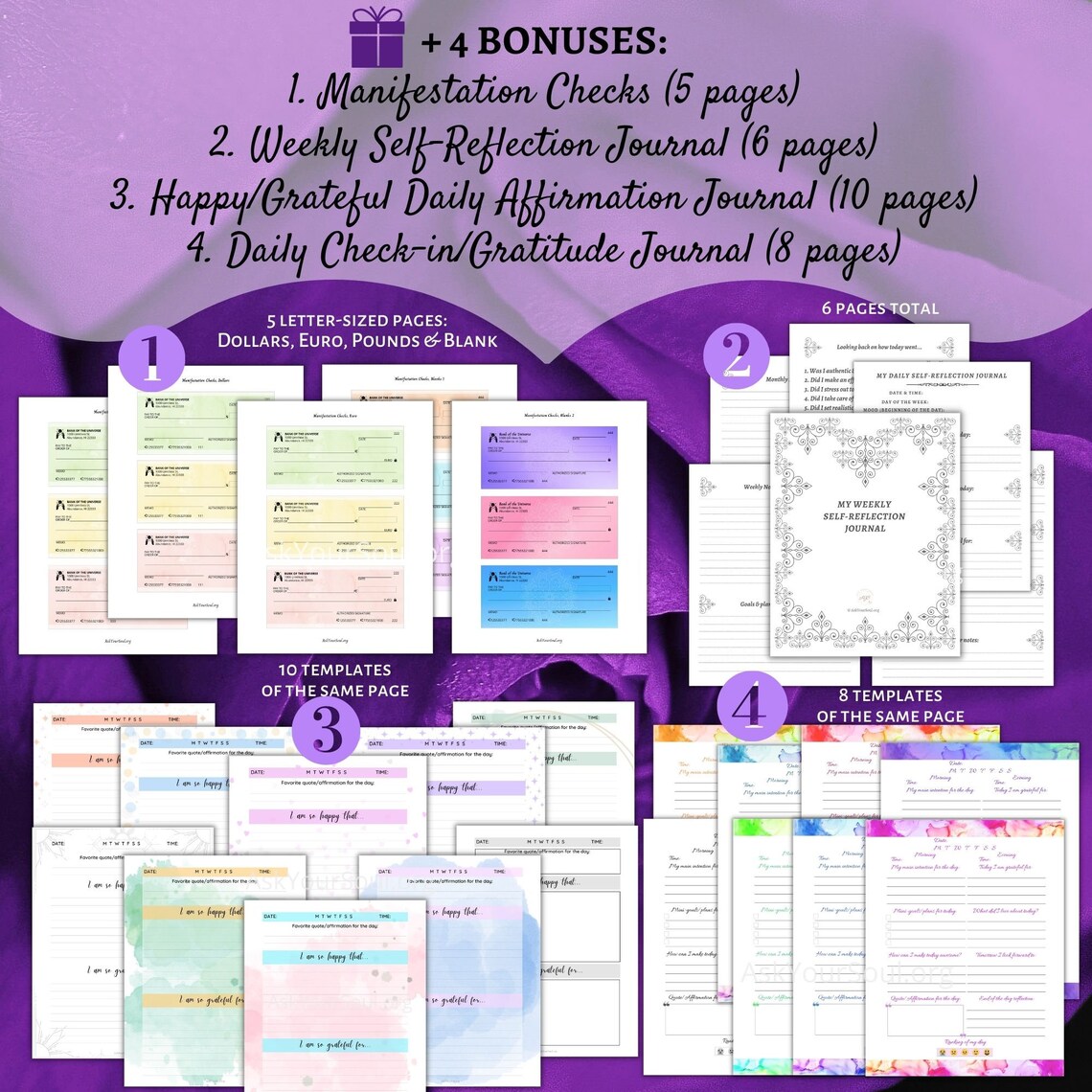 PRINTABLE Affirmation Cards Bundle Self-concept Affirmations ...