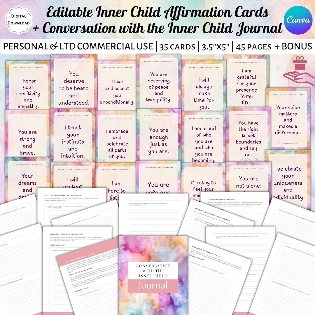 Editable Inner Child Conversation Journal and Healing the Inner Child ...