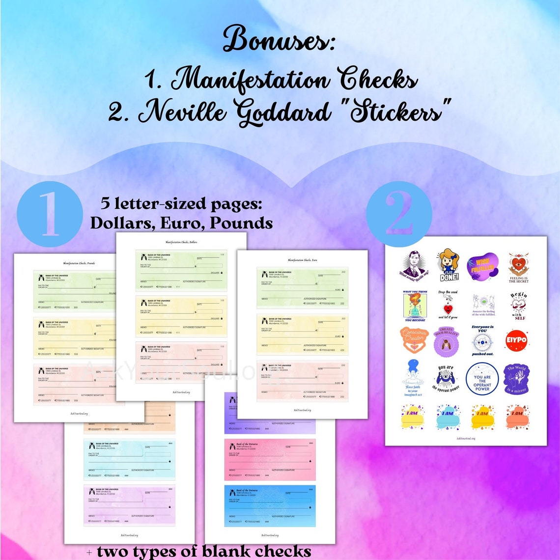 Printable Law of Assumption Vision Board Kit Neville Goddard ...