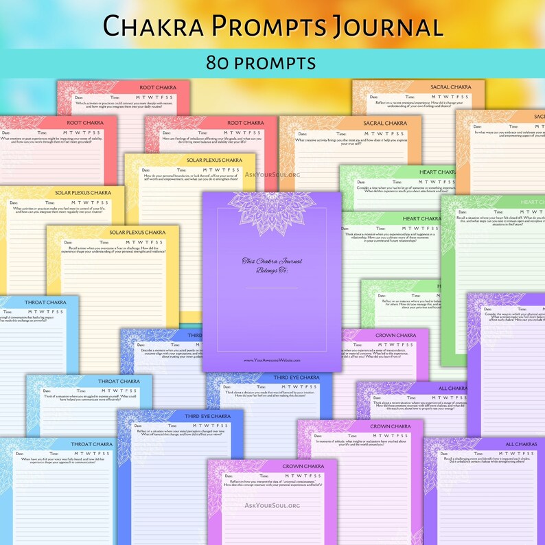 Printable Chakra Bundle PDF Chakra Guide Meditations Personal Use ...