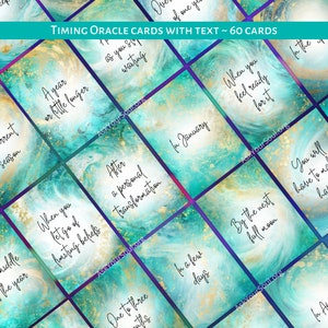 60 PRINTABLE Timing Oracle Cards Personal Use Divine Timing Deck ...
