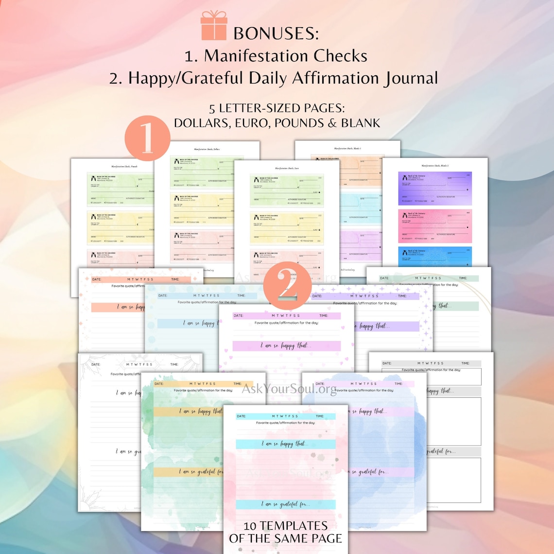 PRINTABLE Law of Assumption Cards Colorful Neville Goddard ...
