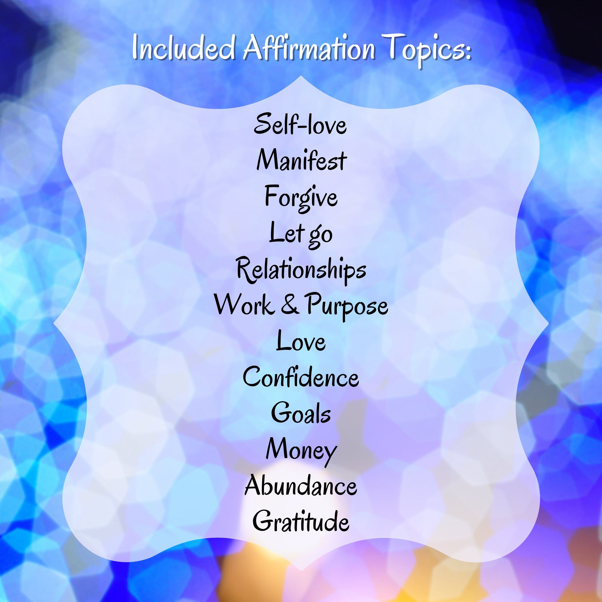 PRINTABLE Black & White Mandala Self-concept Affirmations Positive ...