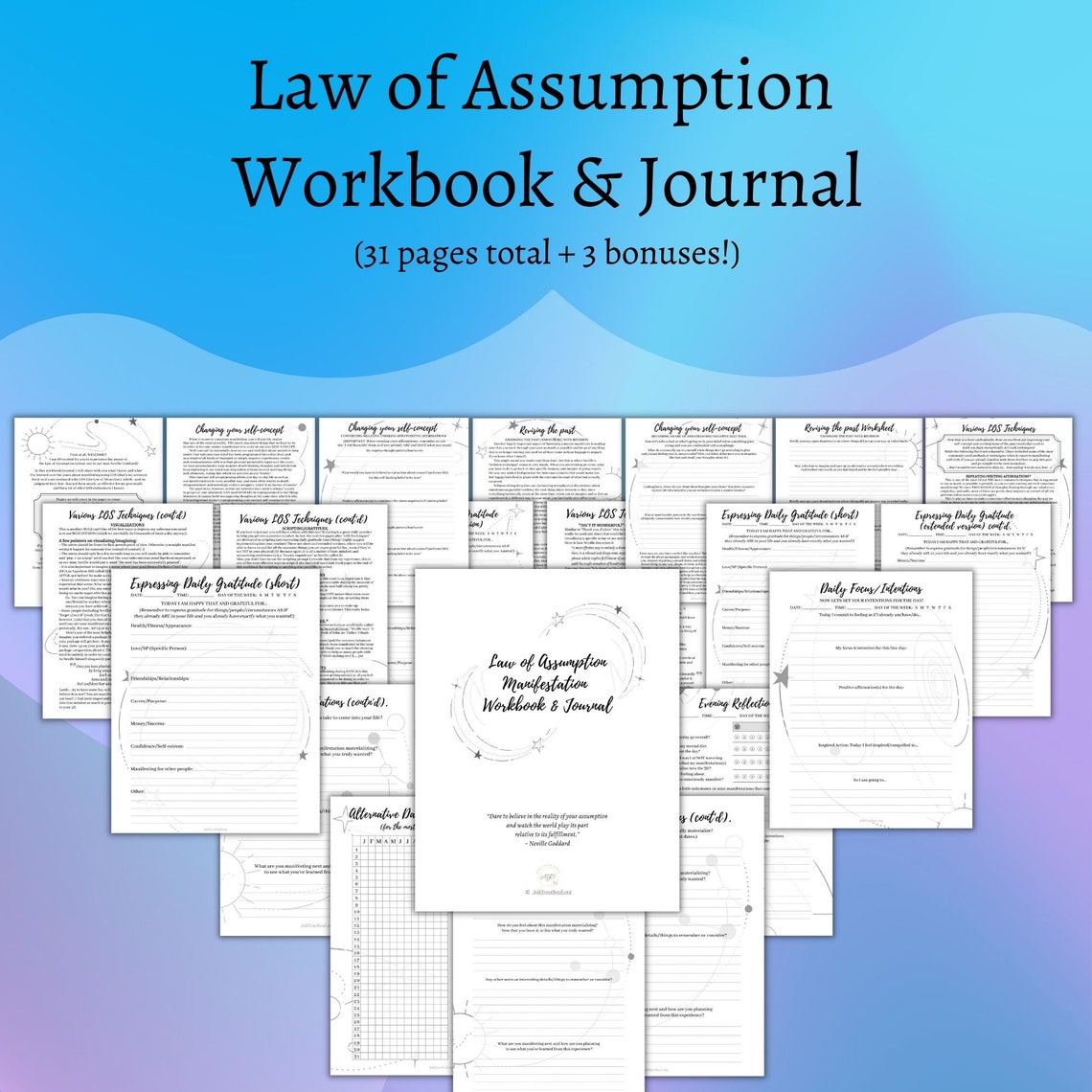 Law of Assumption PRINTABLE Workbook & Journal Reality Creator - Etsy