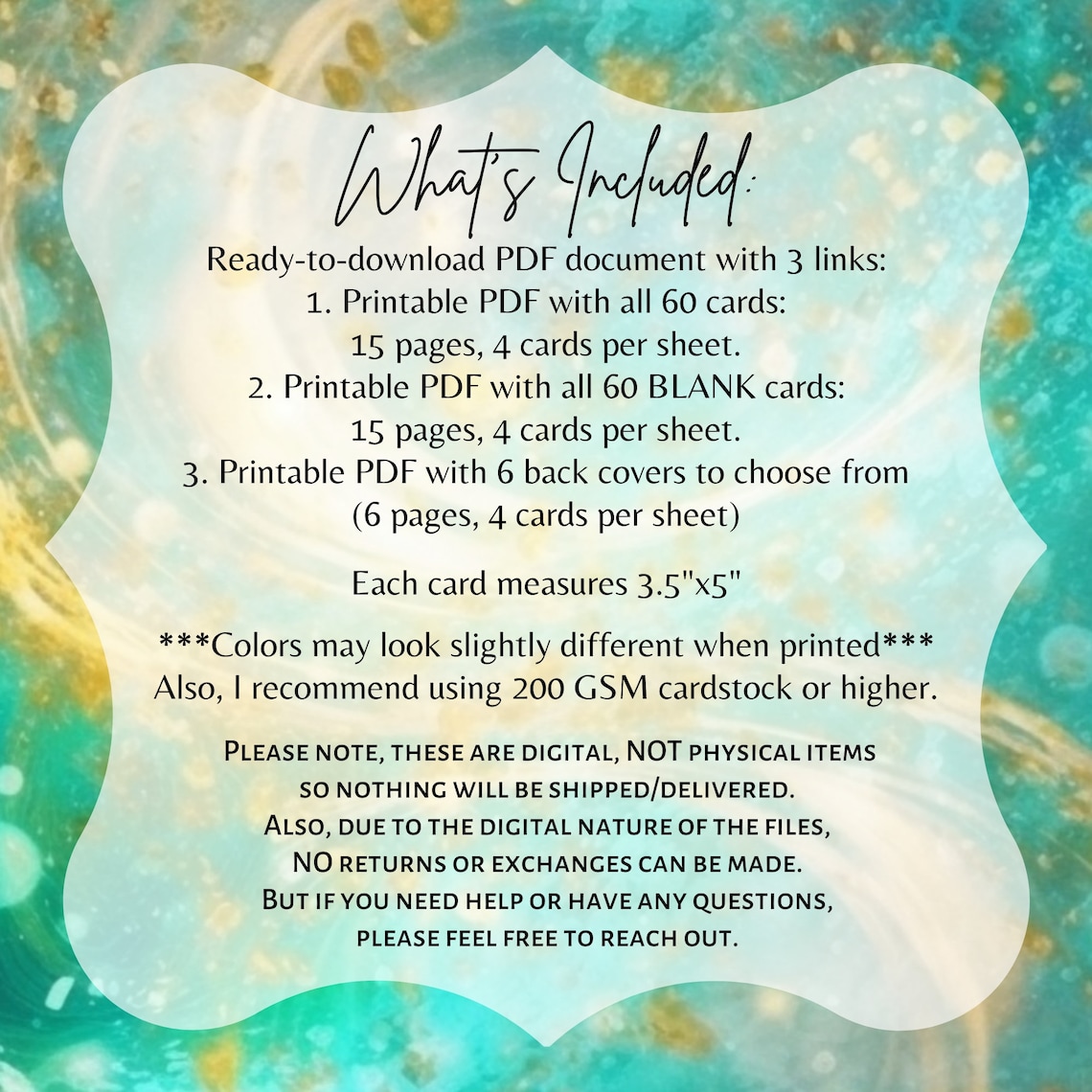 60 PRINTABLE Timing Oracle Cards Personal Use Divine Timing - Etsy